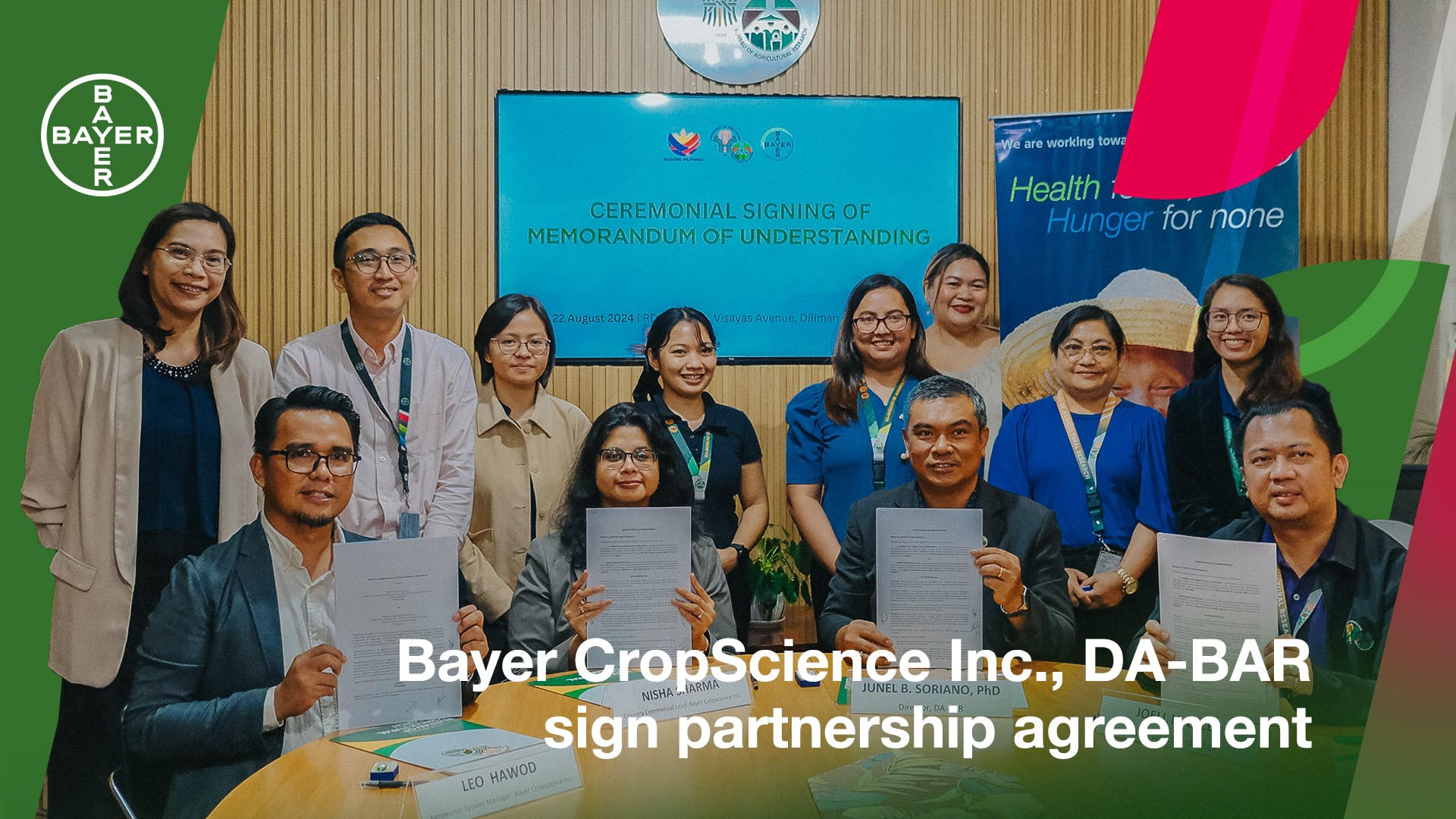 Bayer Crop Science Philippines and DA-Bureau of Agricultural Research ...